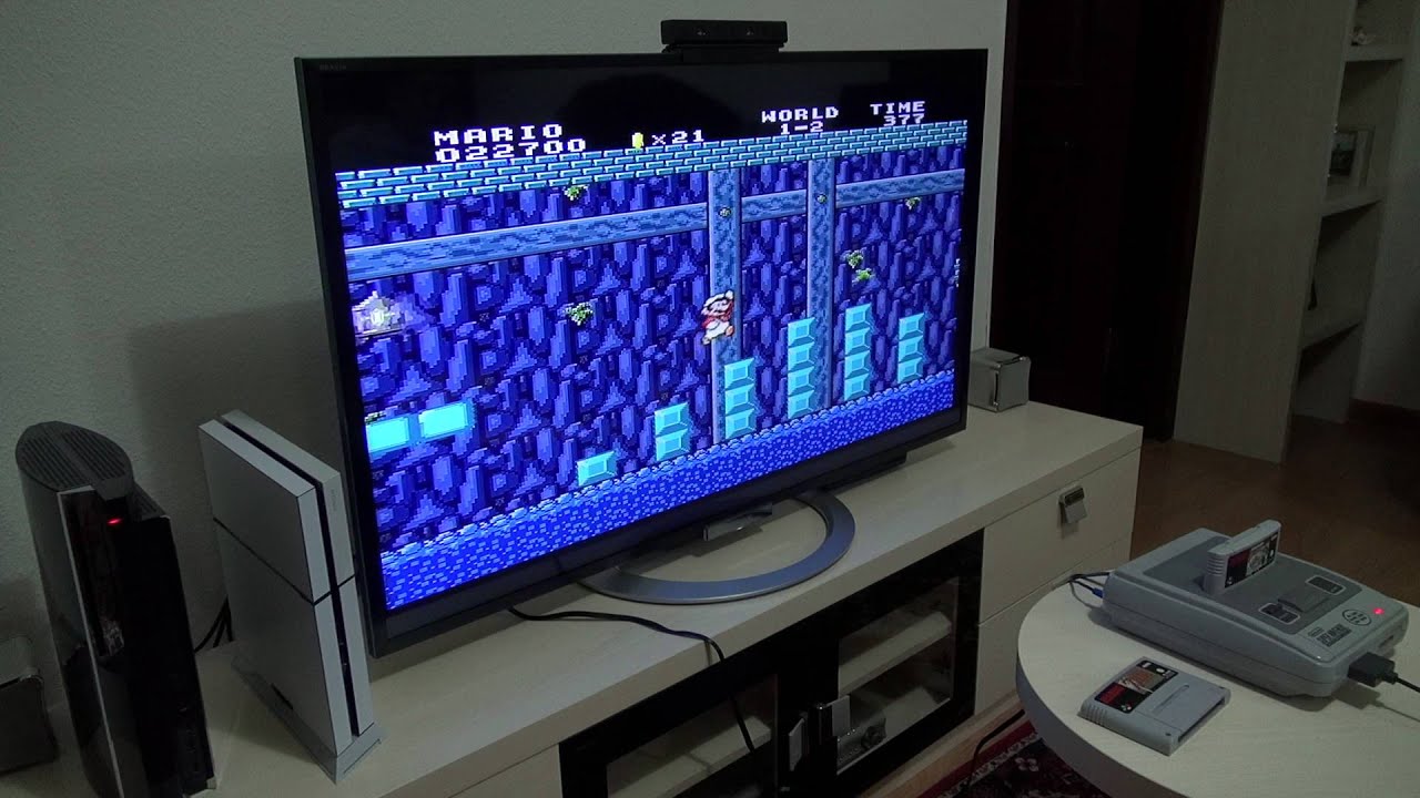 First time playing with composite cable on SNES - YouTube