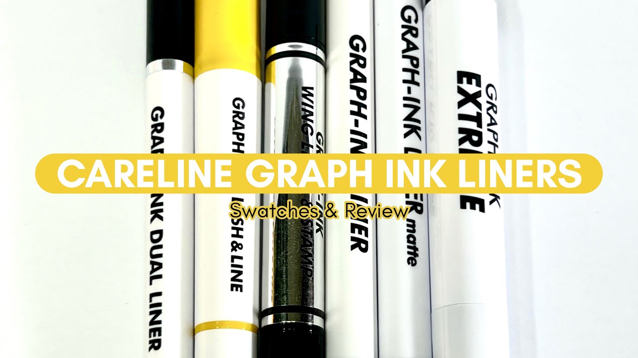 CARELINE GRAPH-INK LASH & LINE — REVIEW & SWATCHES ( All Variants ) 💛🖤 ...