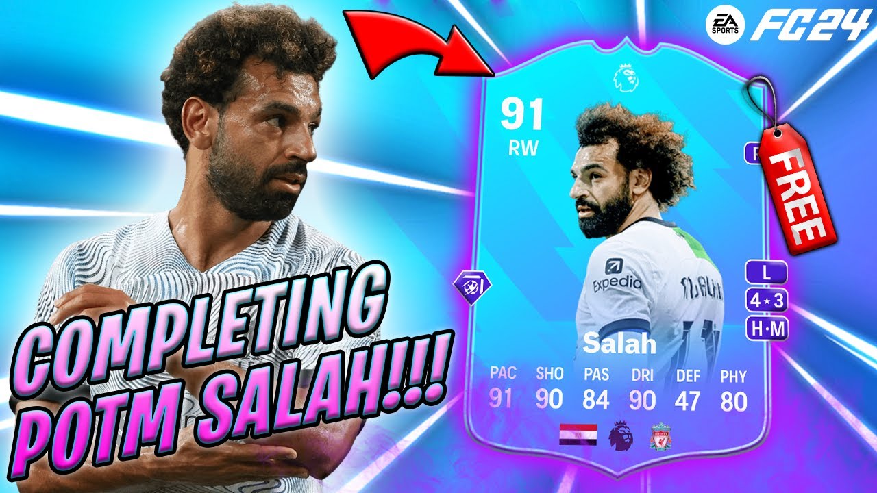 91 POTM SALAH IS INSANE🤯 HOW TO COMPLETE POTM SALAH SBC FOR FREE!!!😳🤯 ...