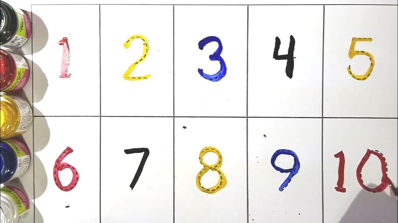 1-10 numbers counting for kids | 123 learning for kids | Write and read ...
