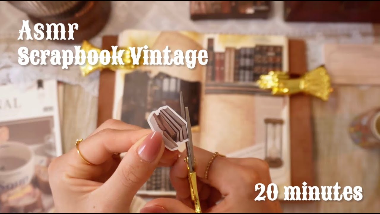 ASMR | Scrapbook, Relaxing Paper And Stickers Sounds | 20 Minutes - YouTube