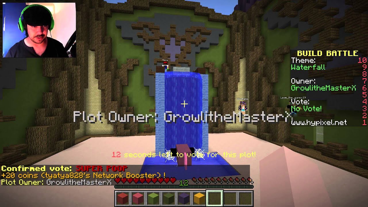 Waterfall Minecraft Build Battle