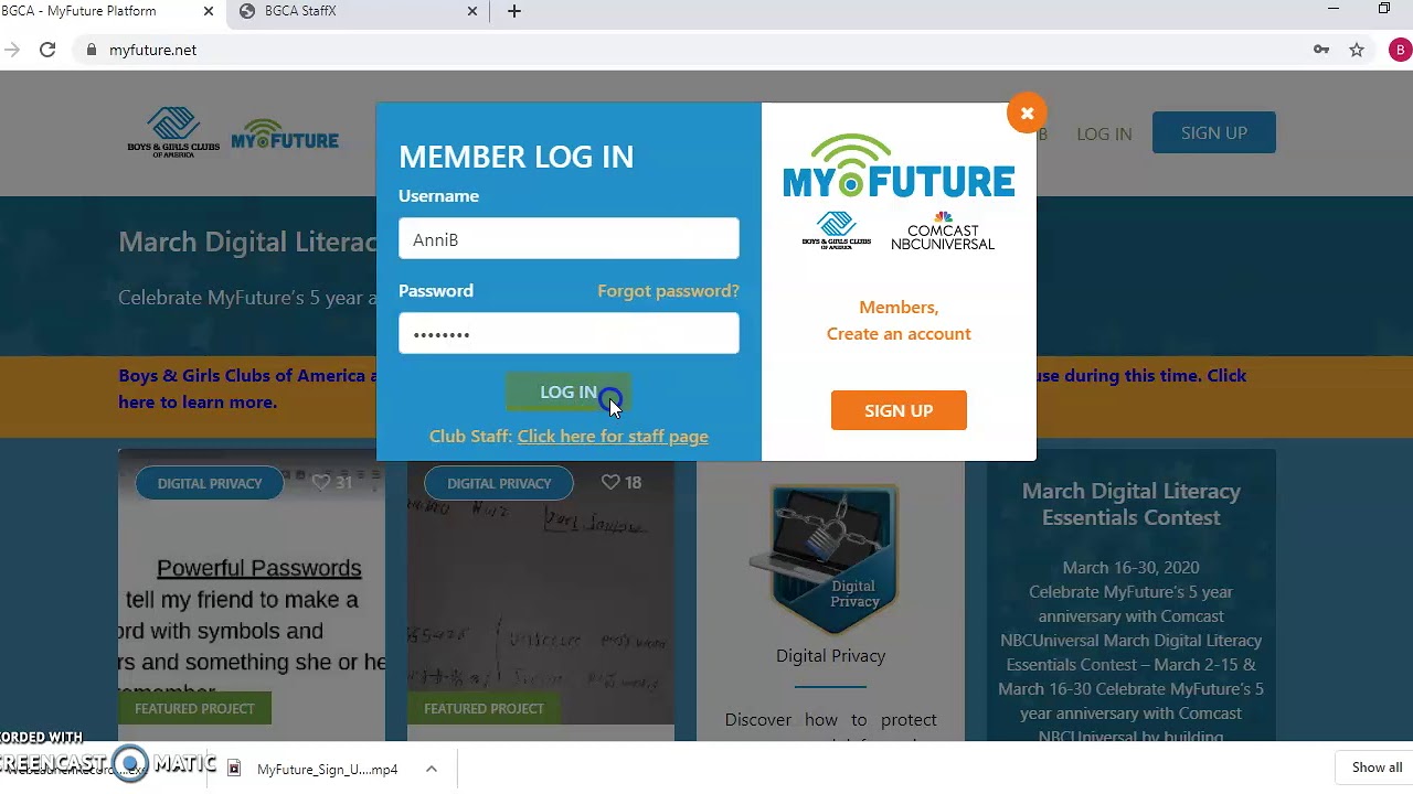 MyFuture Sign Up Tutorial - YouTube