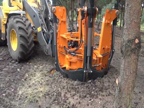 Tree Spade OPTIMAL 1700 an VOLVO L90 - YouTube