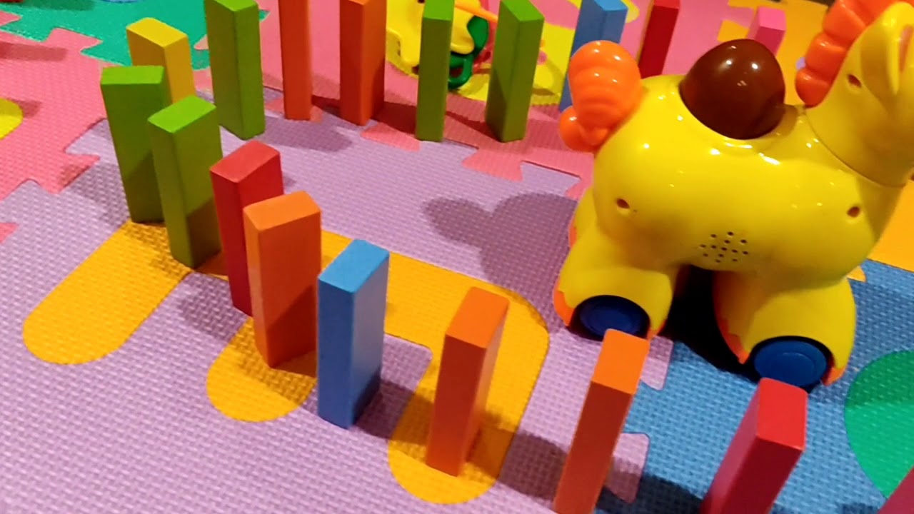 Stacking Tumbling Tower turn Domino blocks - YouTube