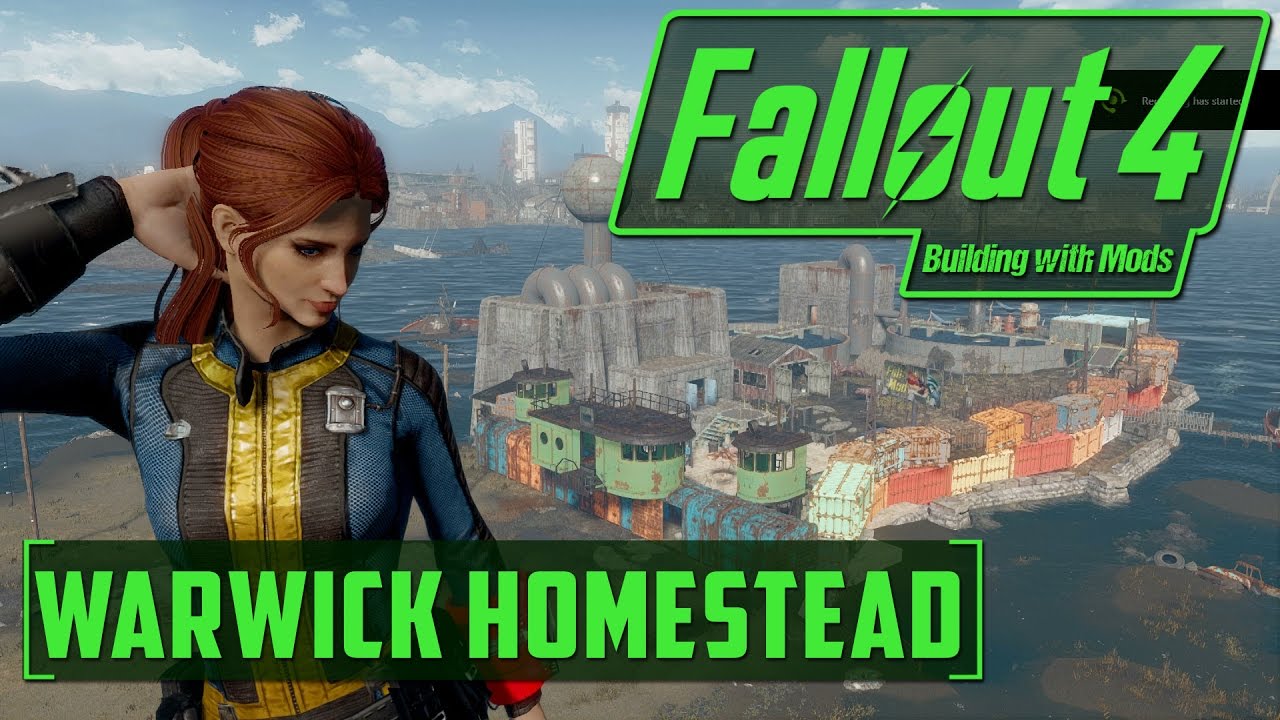 Fallout 4 - Building with Mods - Warwick Homestead - YouTube