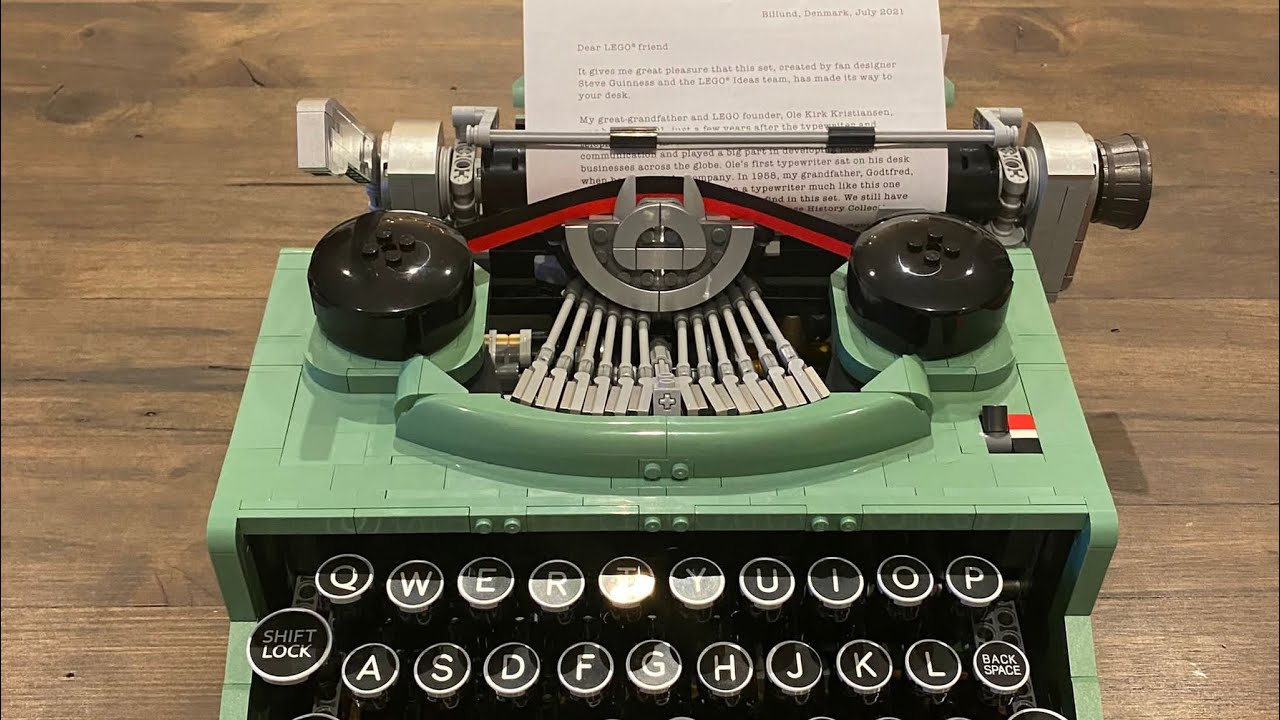 How the Lego ideas typewriter works - YouTube