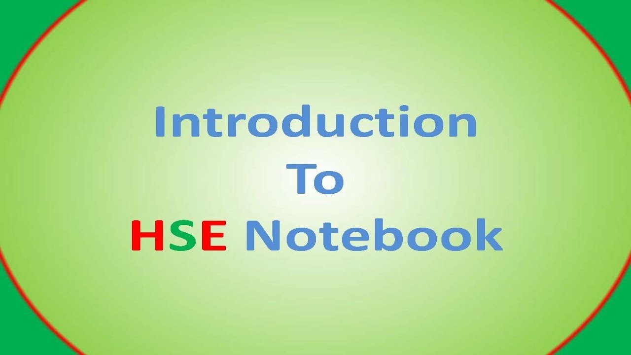 Introduction To HSE Notebook - YouTube