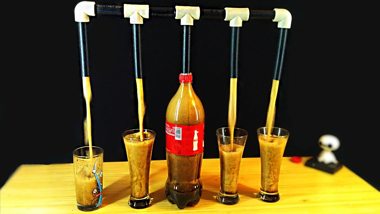 How to make at home dispenser for Coca Cola and Mentos - YouTube