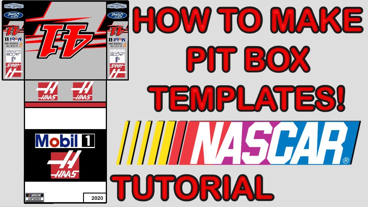 How To Make Nascar Pit Box Templates! | Tutorial - YouTube