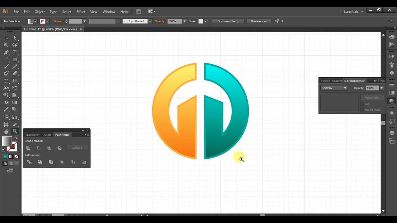 Adobe Illustrator Modern Custom Logo Design Ideas - YouTube