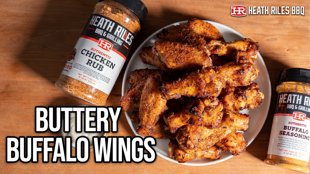 Buttery Buffalo Wings on the Recteq Pellet Grill | Heath Riles BBQ - YouTube