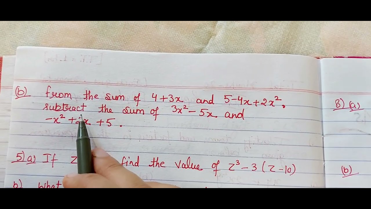 Test paper | Algebraic expression |class7maths #halfyearlyexams # ...