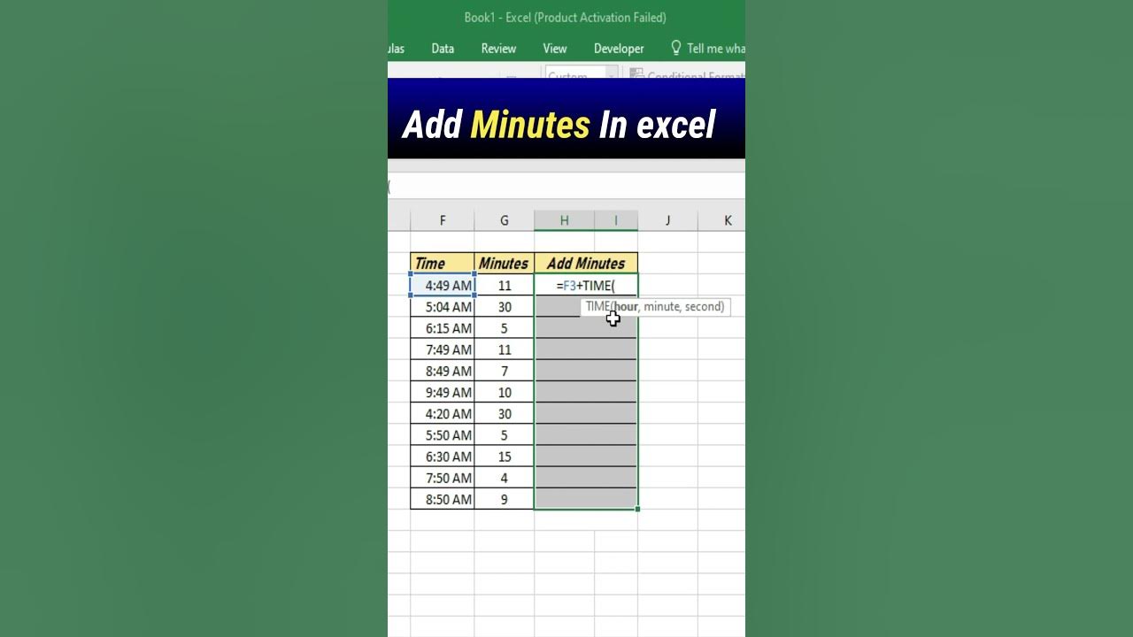 How To Add Minutes In Excel YouTube how-to-add-minutes-in-excel-youtube