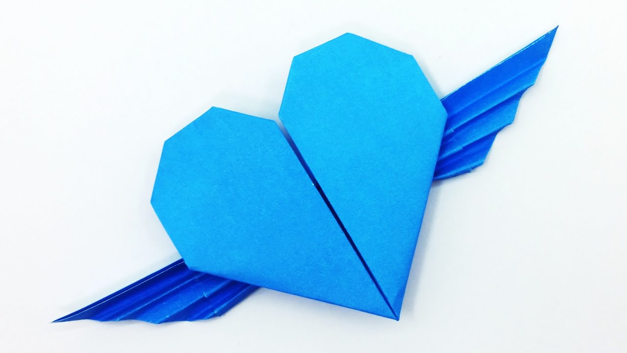 Winged Heart | How to Make Paper heart With Wings For Valentine's Day ...