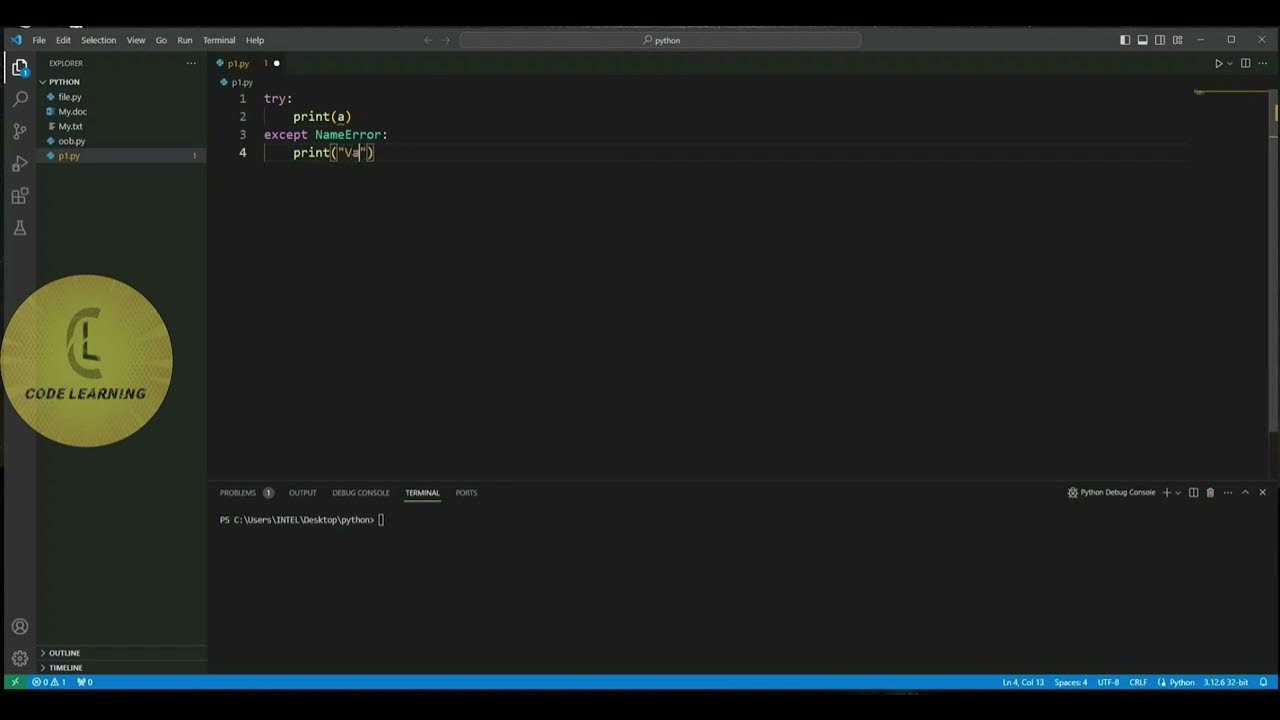 Python | Try-except #3 | CodeLearning - YouTube