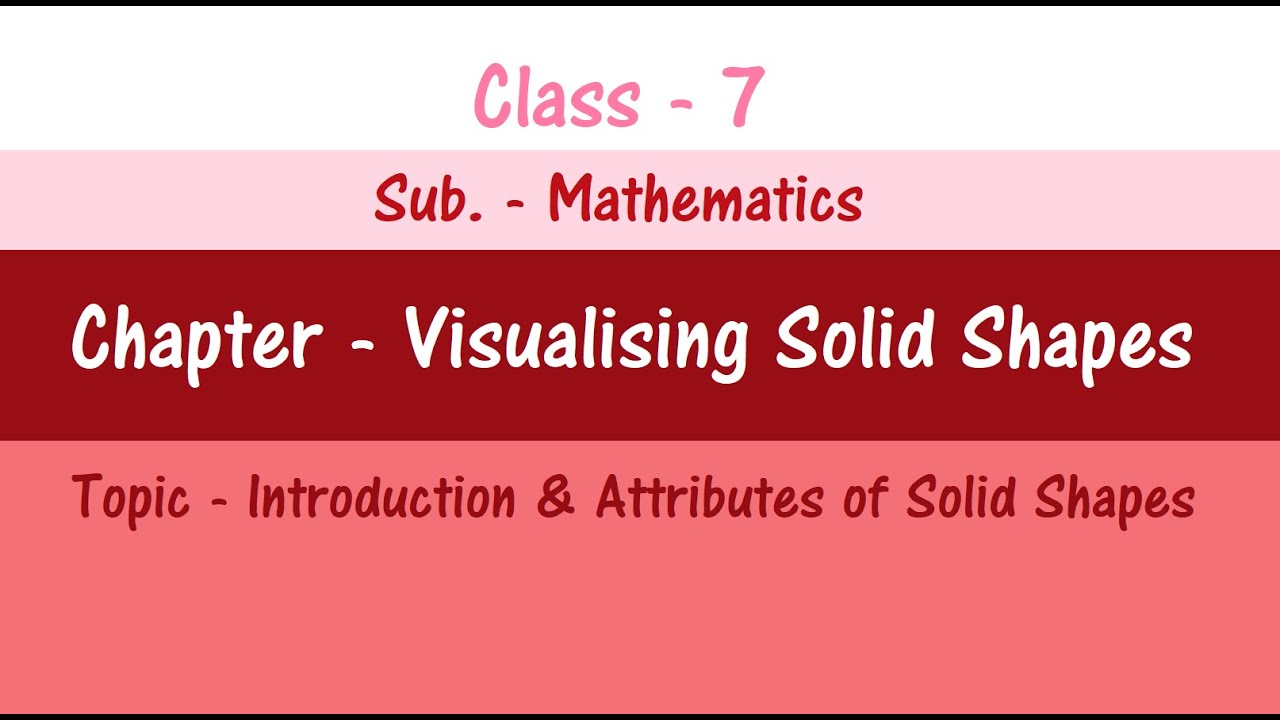 Visualizing Solid Shapes - Introduction Chapter 15 - Math Class 7 ...