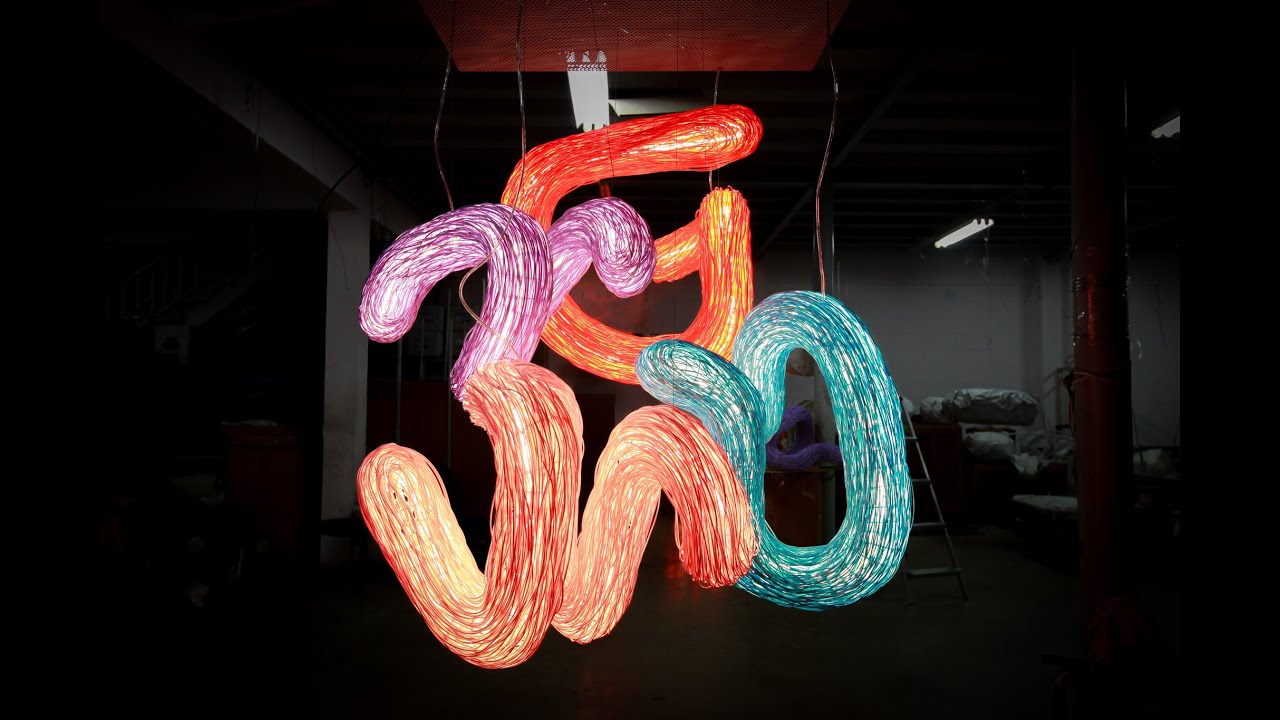 Paint the Light by Ango, Art Piece Sculptural Lighting - YouTube