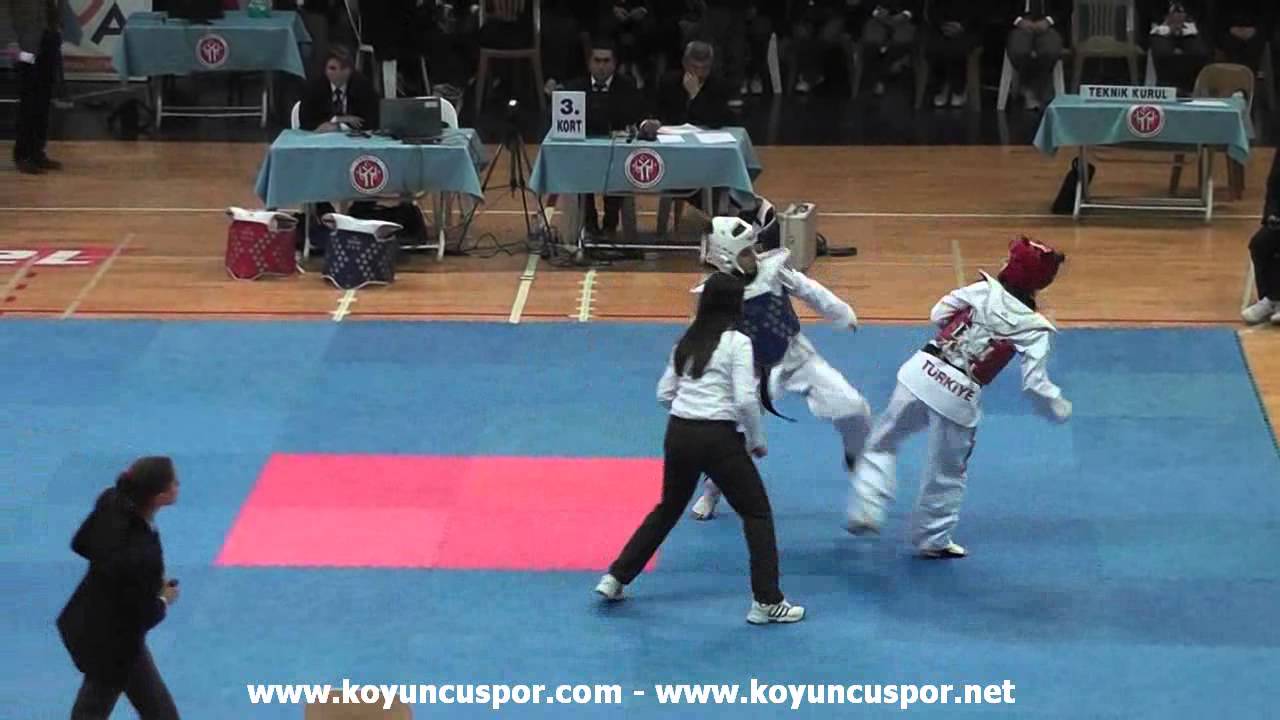 46kg Final Merve Yazici vs Feyzen Bilgen (2013 Turkish Senyor TKD ...