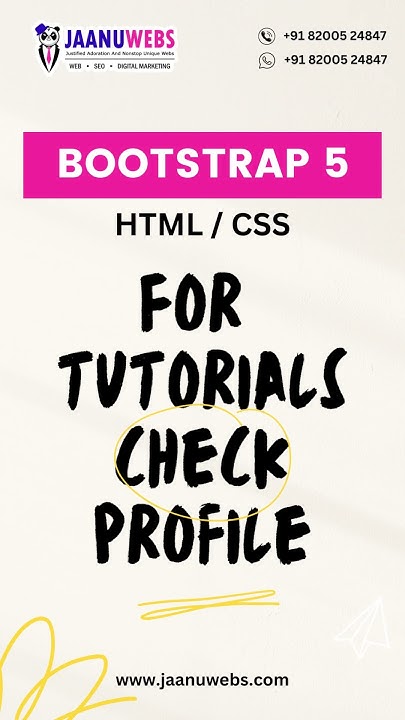 Bootstrap 5 Tutorials | Basic Learn Bootstrap | Check out our profile for an exciting series ...