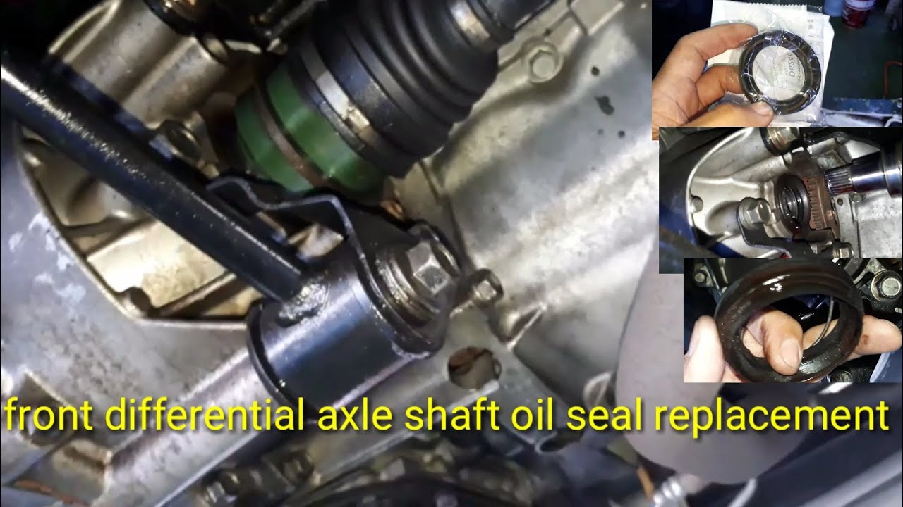 Front differential axle shaft oil replacement - YouTube