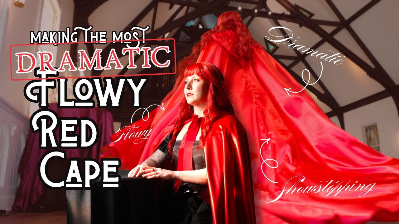 DRAMA ALERT 🚨 Making the most dramatic, flowy red cape ever seen, to ...