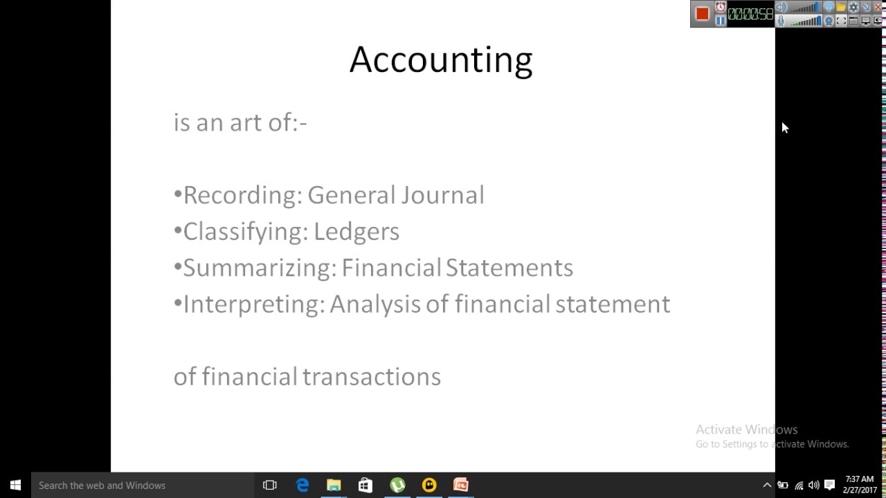 Accounting Definition In English - YouTube