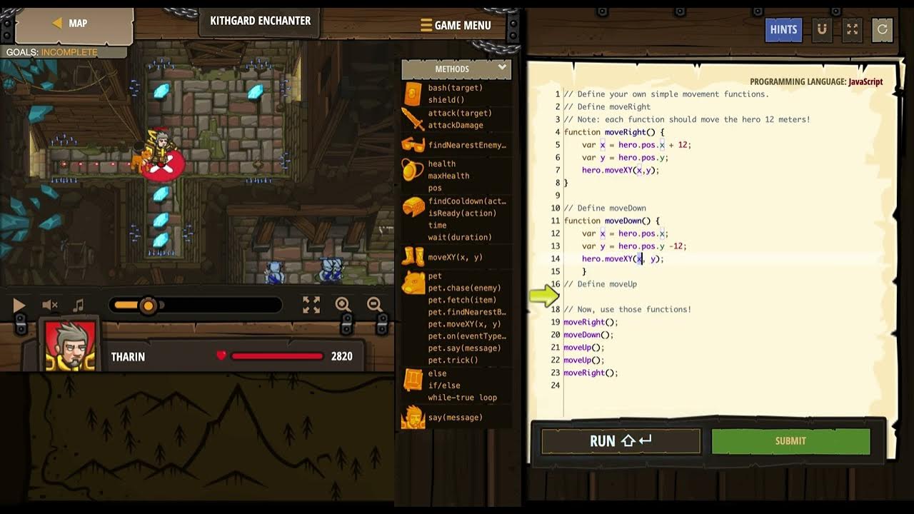 CodeCombat - Kithgard Enchanter - JavaScript - YouTube