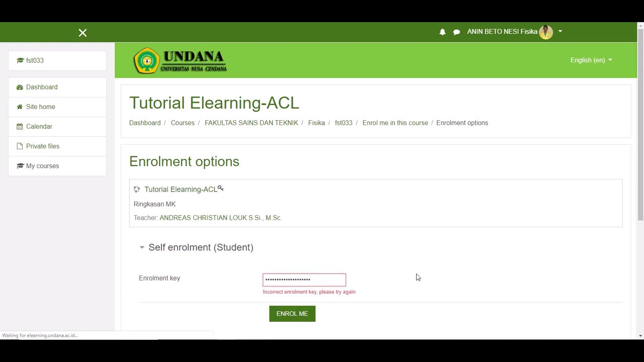 Enroll Course using Self Enrollment - YouTube