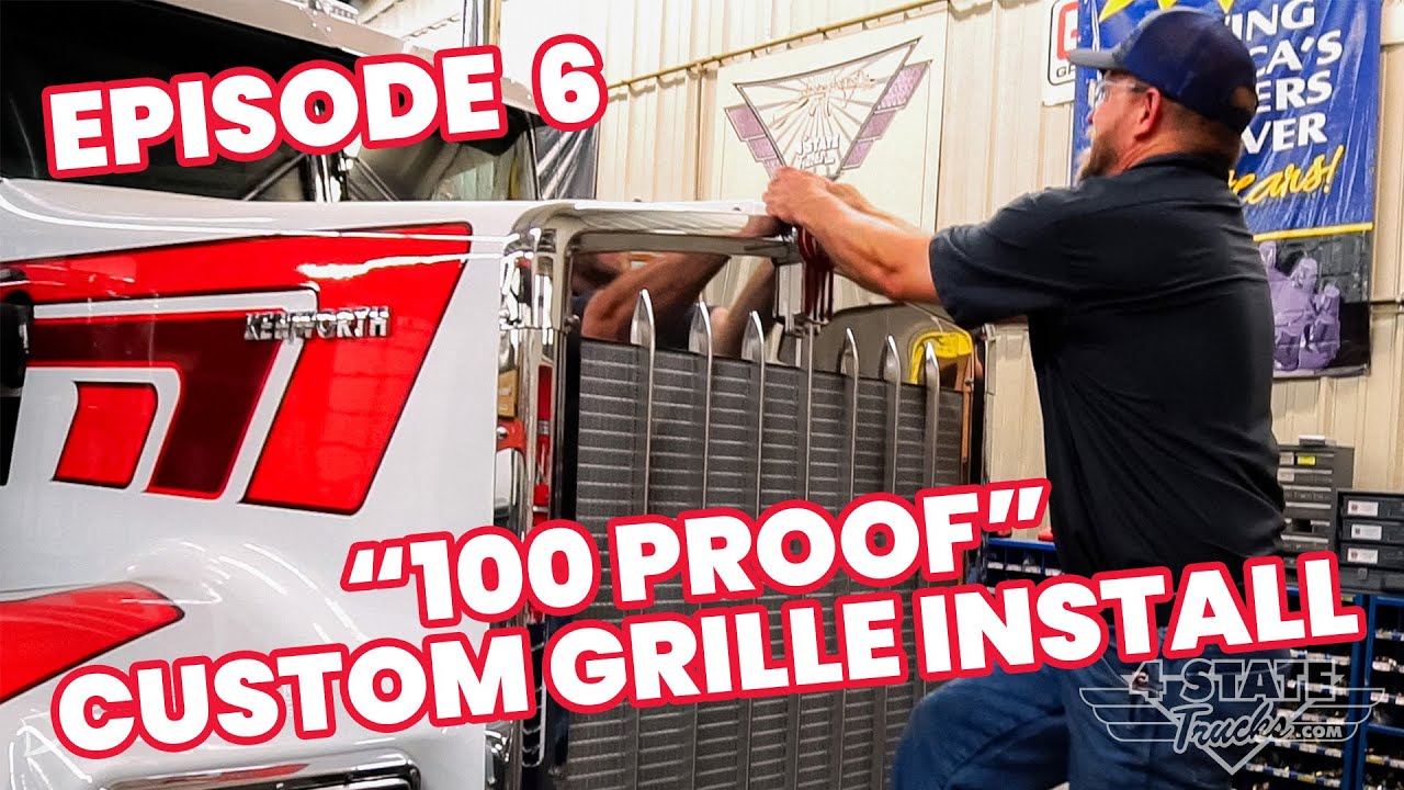 "100 Proof" Kenworth W900L Project - Custom Grille Install - EP 6 - YouTube