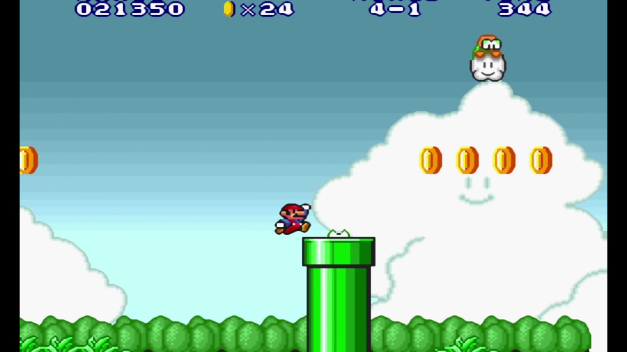 SNES: Super Mario All Stars: Super Mario Bros: Levels 1-2 and 4-1 - YouTube