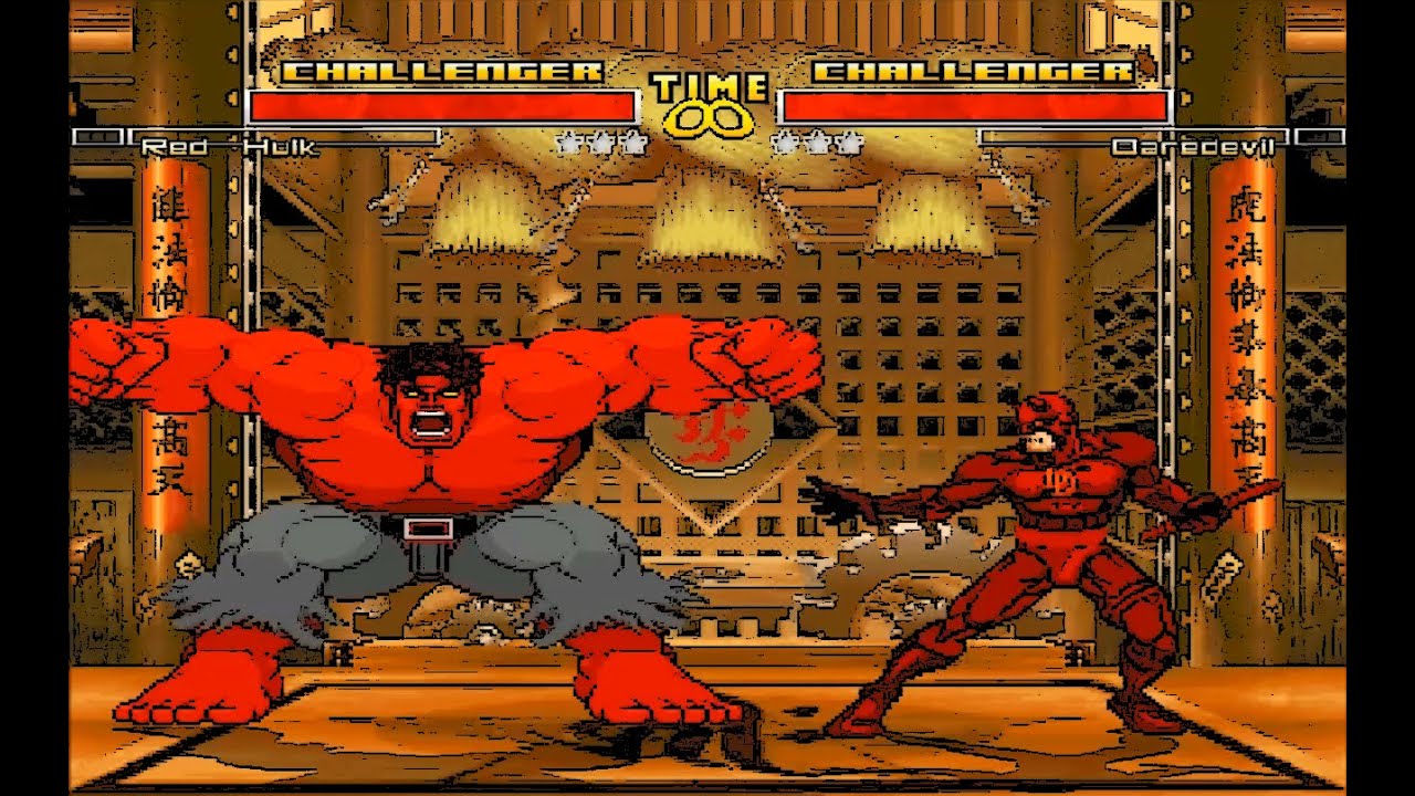 Mugen : Marvel : Red Hulk Vs Daredevil - YouTube