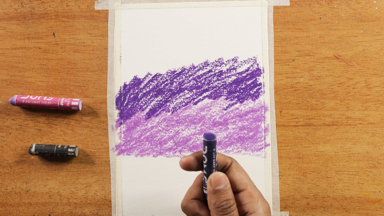 Beautiful Snowfall scenery drawing with oil pastels - step by step oil ...