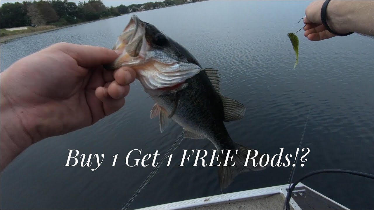 Fishing with Buy 1 Get 1 FREE Fishing Rods - YouTube