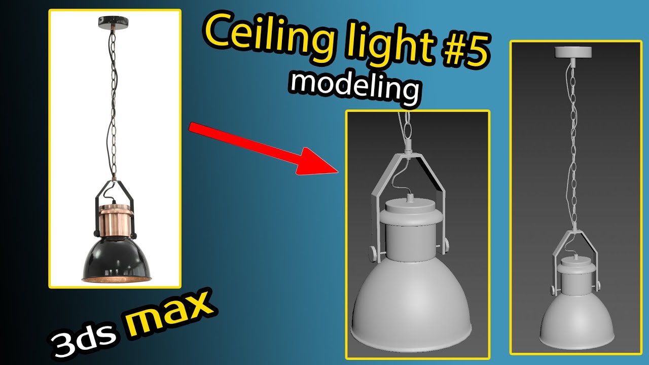 ceiling light modeling in 3dsmax #5 | 3dsmax | ceiling | light | - YouTube