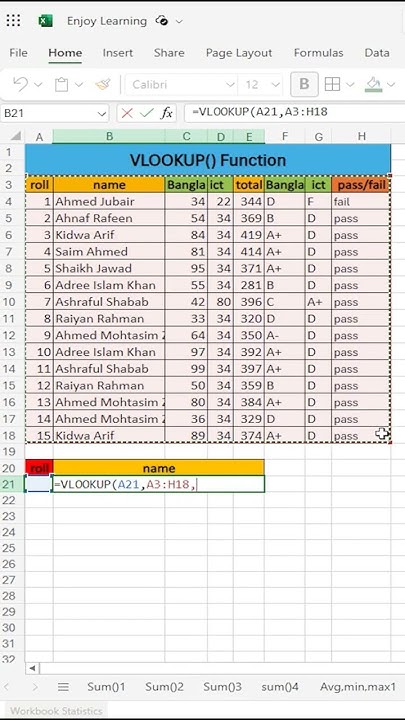 Vlookup Function Excel Exceltutorial Reels Shorts Short Exceltips Viral Excelfansonly
