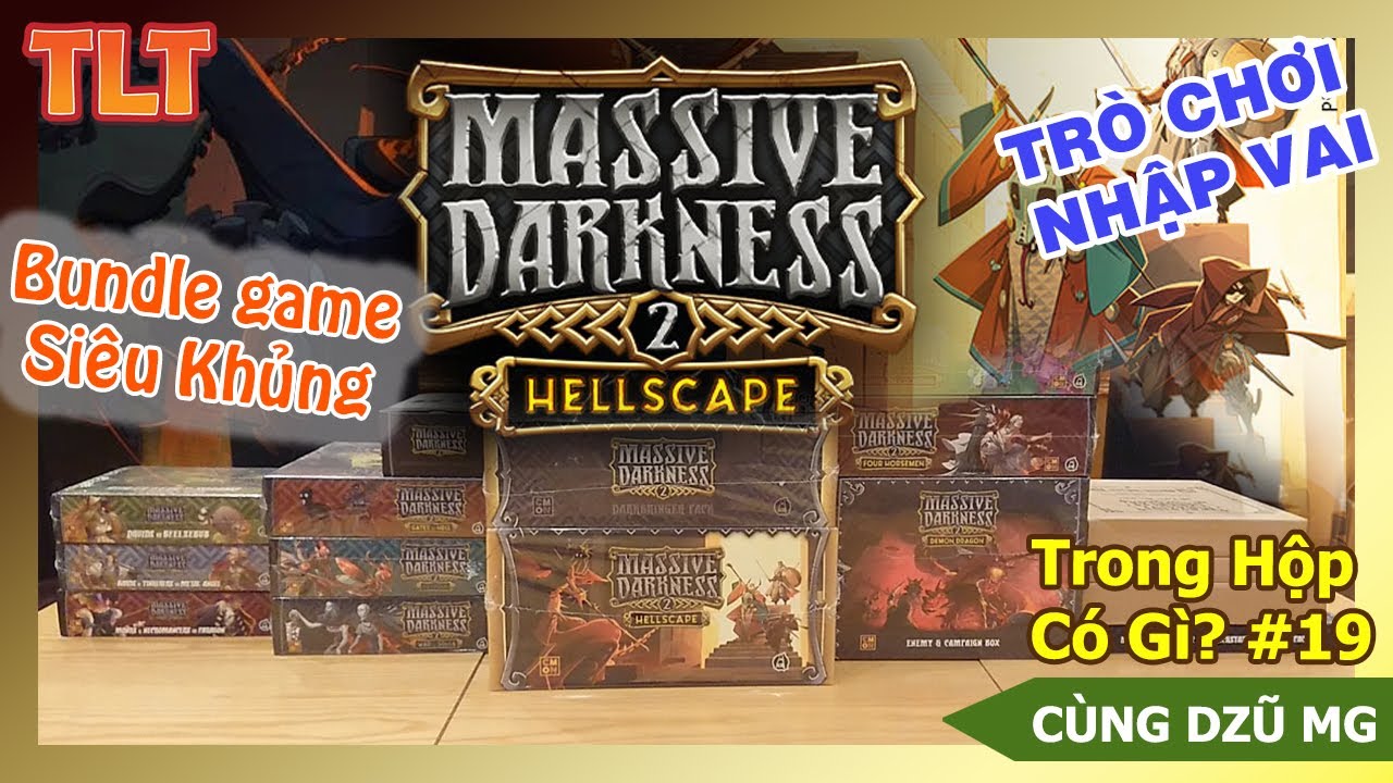[TRONG HỘP CÓ GÌ 19?] Set Game Nhập Vai Khủng | MASSIVE DARKNESS 2: HELLSCAPE #unboxing - YouTube