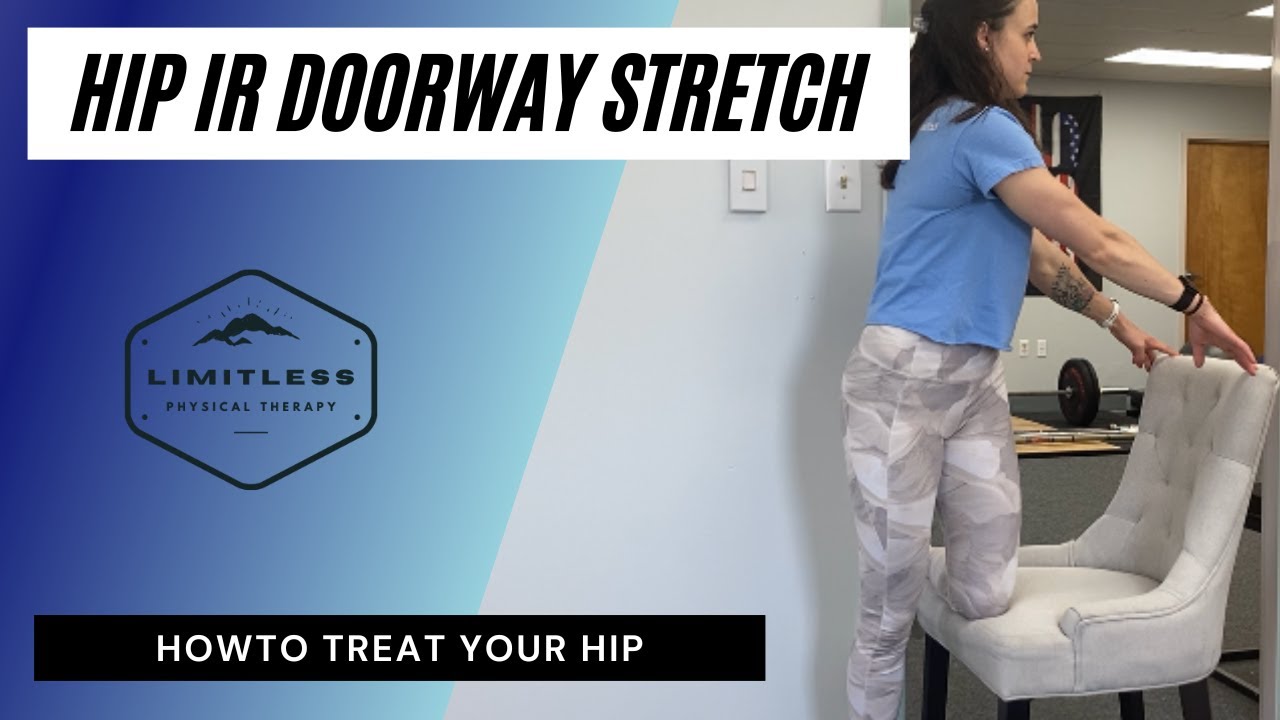 Hip IR Doorway Stretch - YouTube