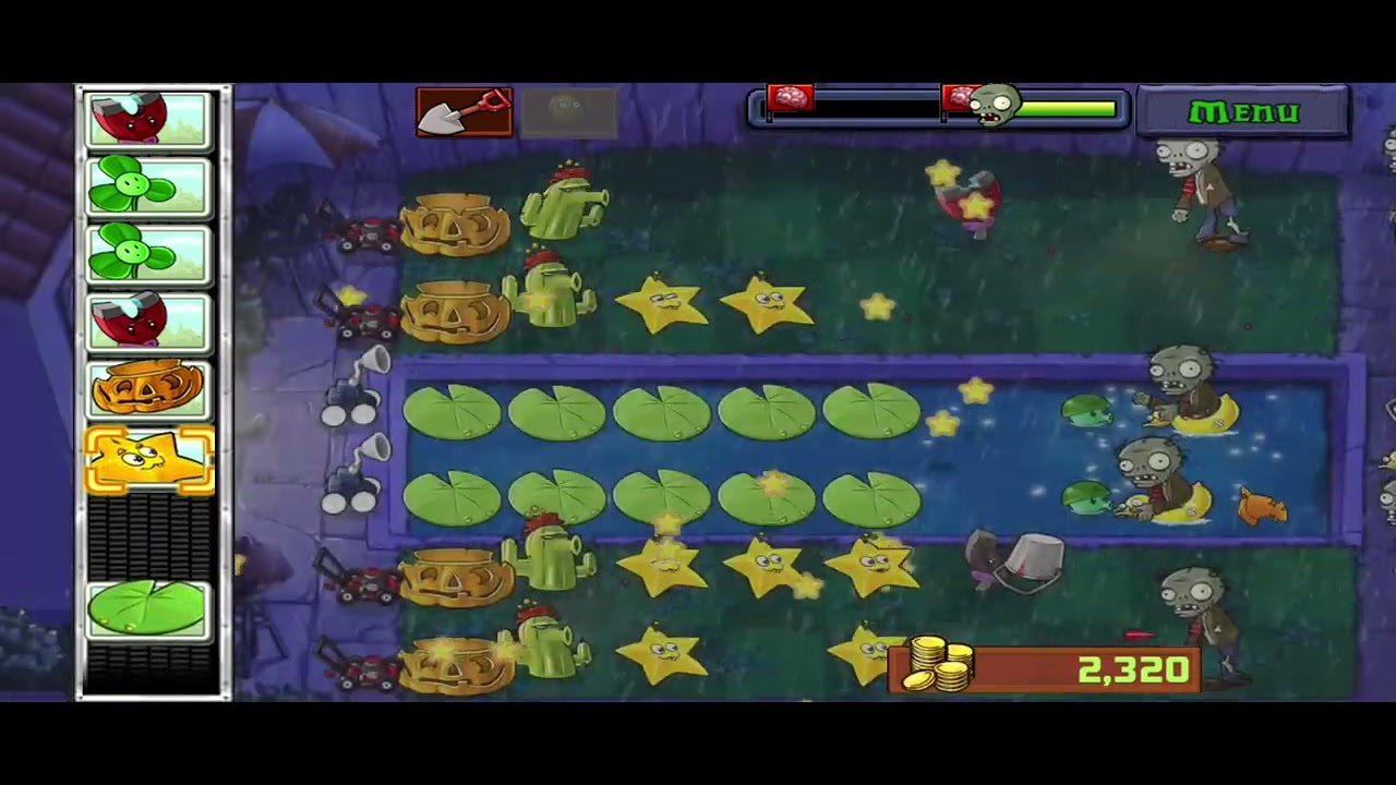 Plants Vs Zombies | Fog | Level 10-4 | Stage 1 | - YouTube