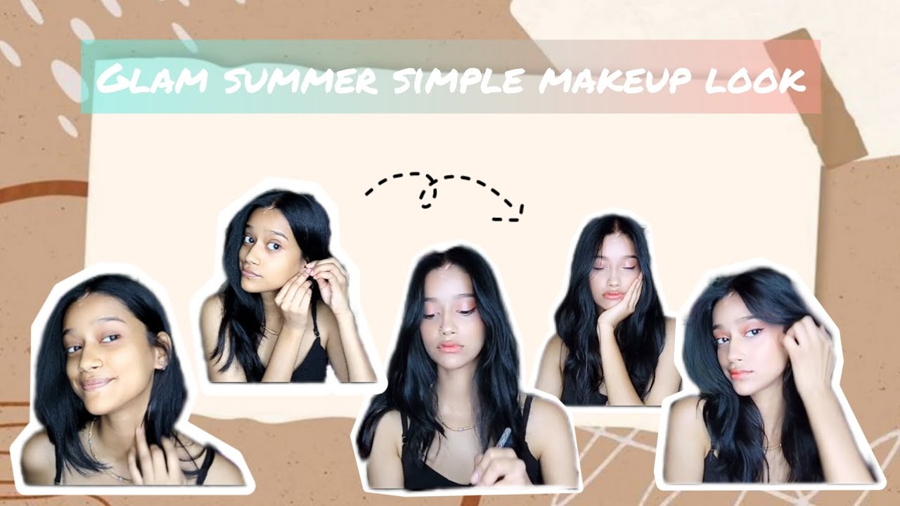 Glam summer simple make-up look||make-up tutorial - YouTube