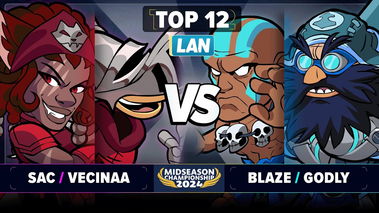 Blaze & Godly vs SAC & Vecinaa - Top 12 - Brawlhalla Midseason ...