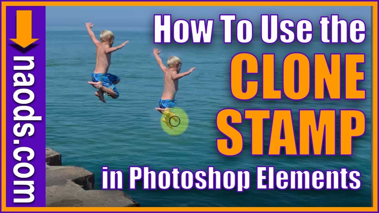 How to use the CLONE STAMP tool in Photoshop Elements - YouTube