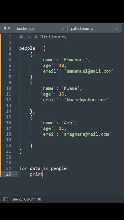 Reading a Dictionary From a Python List #codingtech #coding #pythonprogramming #python - YouTube
