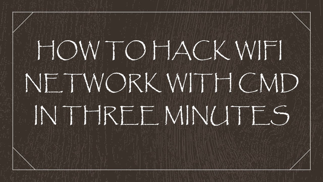 How to hack WiFi network with CMD in three minutes 🥺 - YouTube