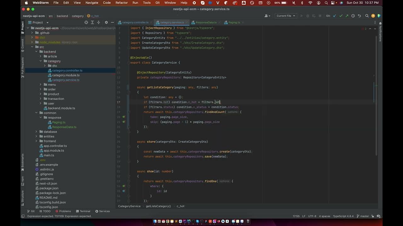 #9 Seri API Nodejs nestjs - Tạo bộ lọc filter cho category - Phần 2 - 123code.net - YouTube