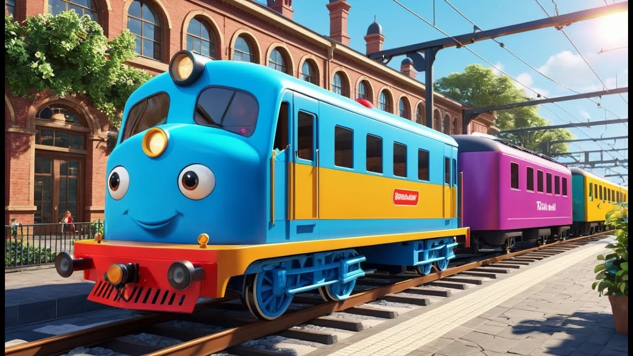 The Train on the Track Goes Choo, Choo | Fun Nursery Rhyme for Kids ...