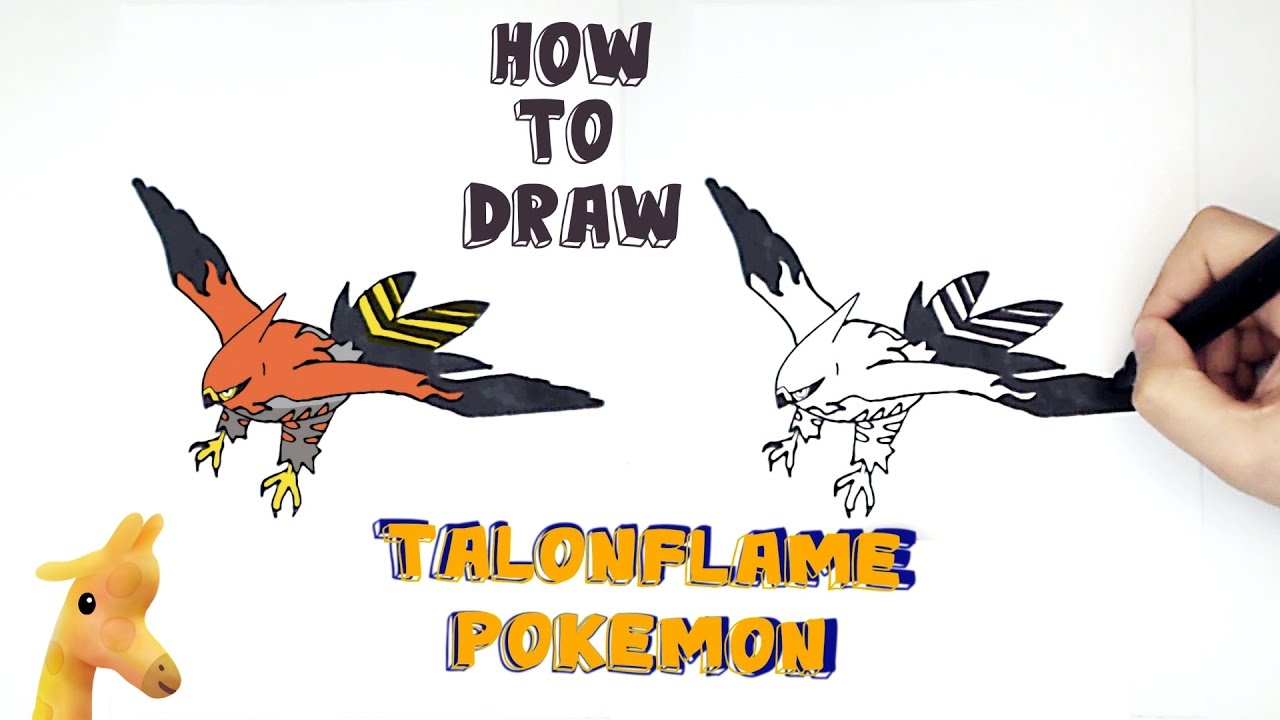 How to draw Talonflame Pokemon - YouTube