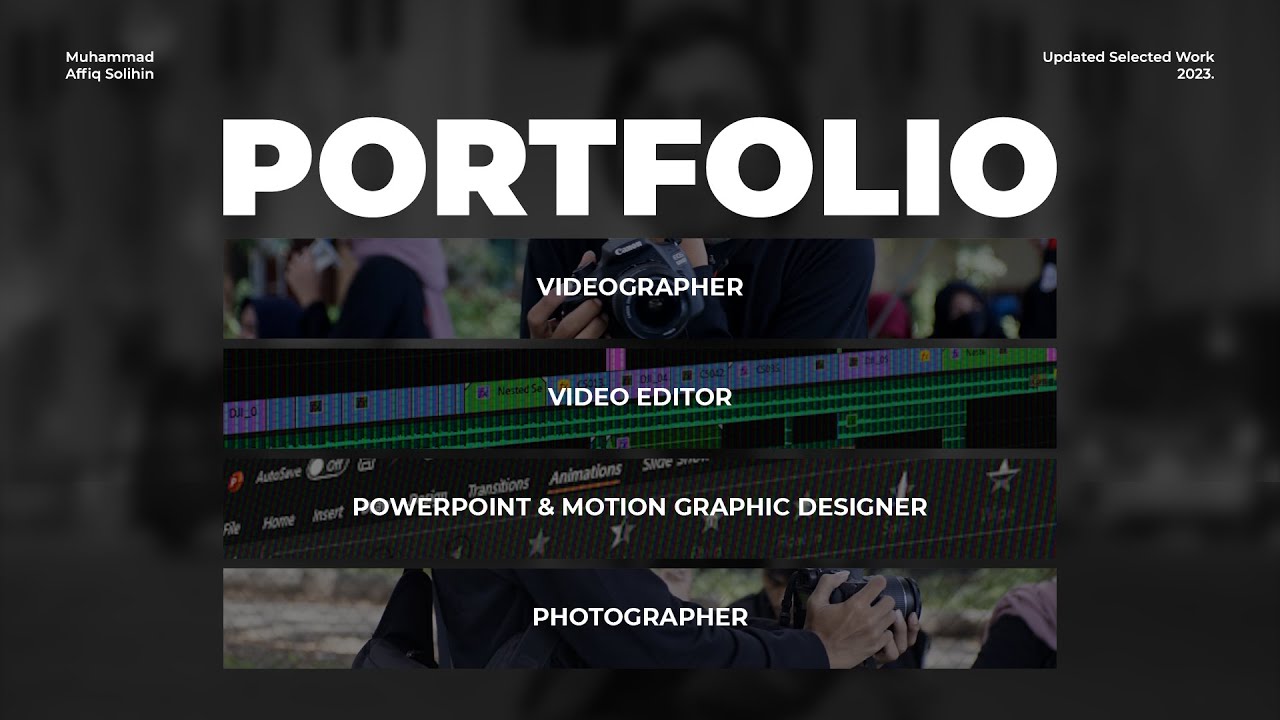 Portfolio 2023 | Videographer | Video Editor | PowerPoint & Motion ...