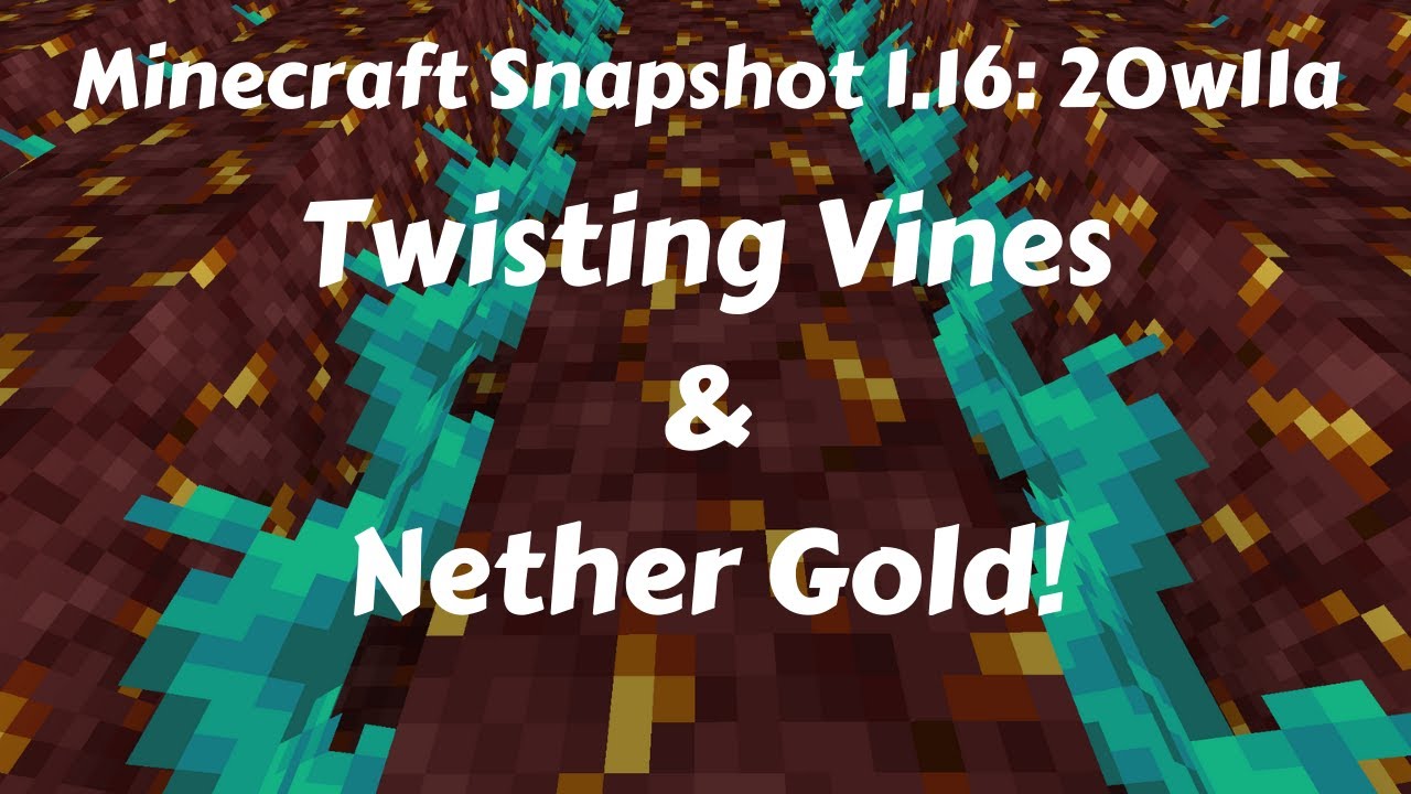 Minecraft 1.16 Snapshot: Twisting Vines & Nether Gold! Soul Speed ...