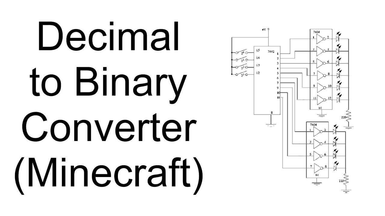 Decimal To Binary Converter Ugly Minecraft Redstone Youtube